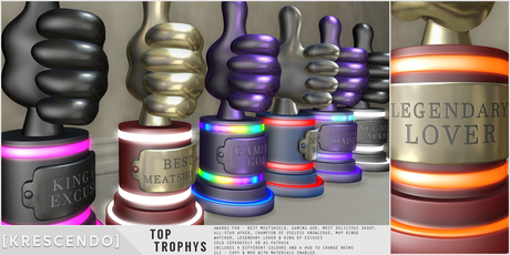 Second Life Marketplace - [Kres] Top Trophy - Champion of useless knowledge